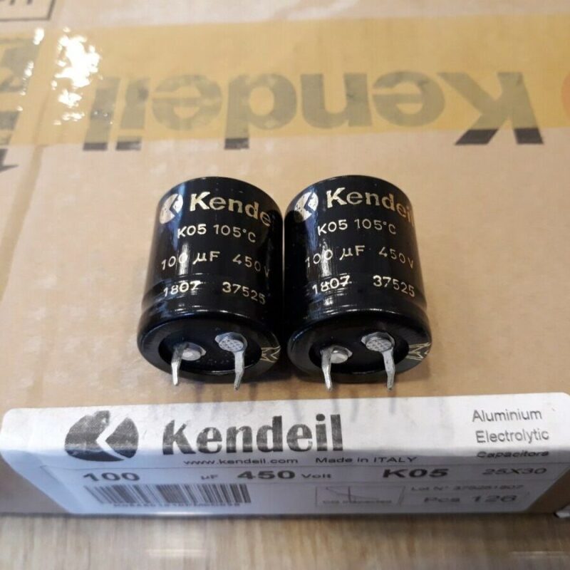100uF 450v 105C KENDEIL K05 LOW ESR CAPS FOR TUBE AMPS!